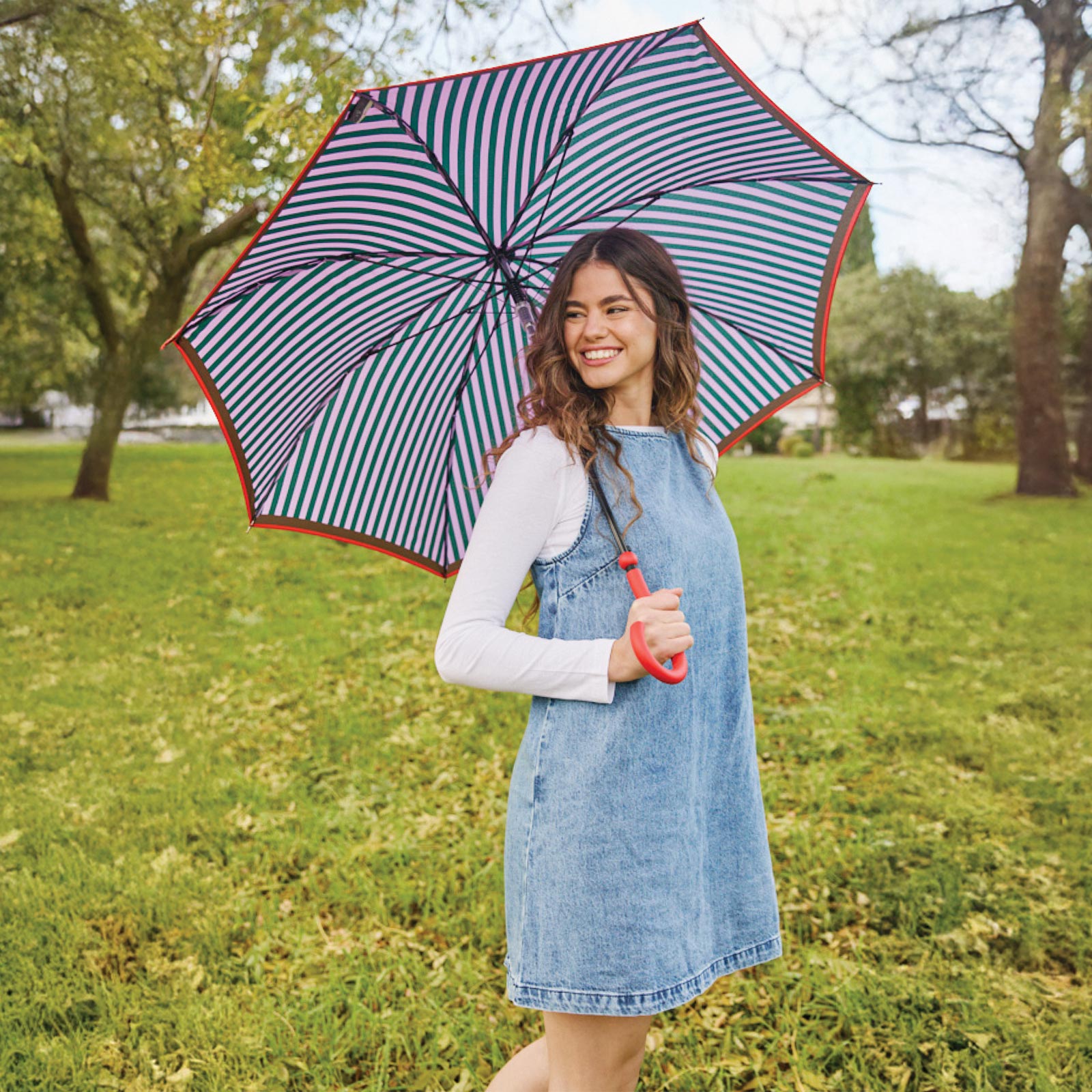 Clima Bisetti Joy Ladies Walking Length Umbrella with UVP +50 - Blue ...