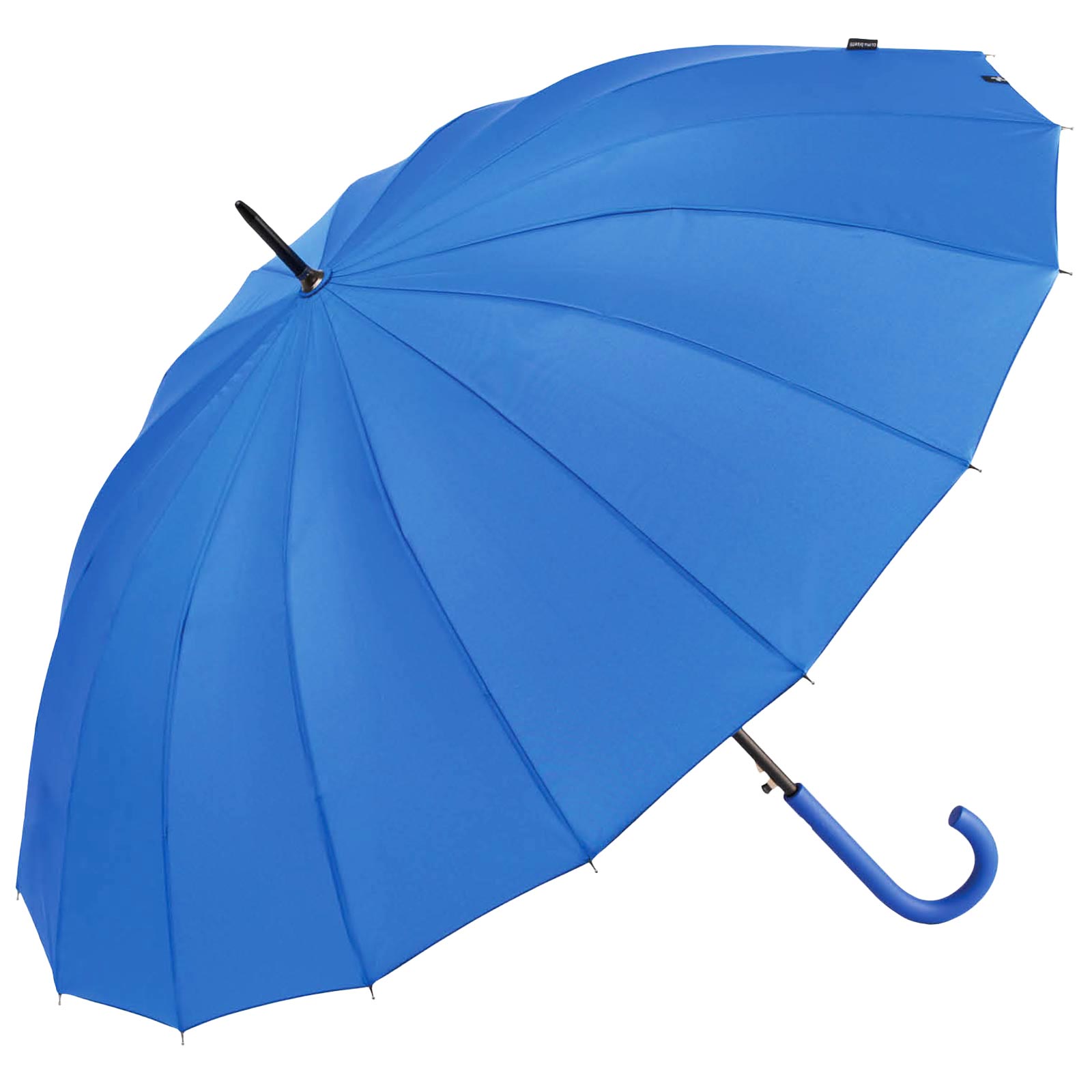 Bisetti Setze 16 Rib Ladies Long UVP Umbrella - Blue | Brolliesgalore