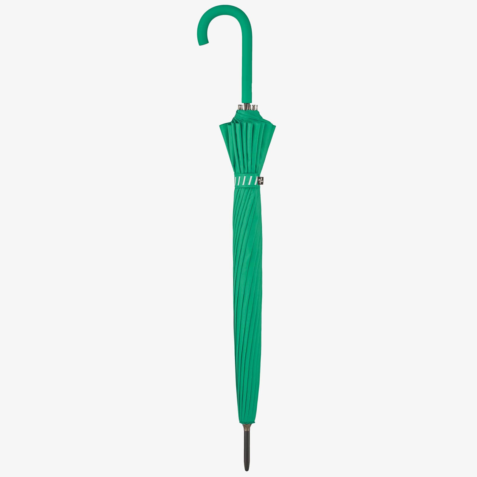 Bisetti Setze 16 Rib Ladies Long UVP Umbrella - Emerald | Brolliesgalore