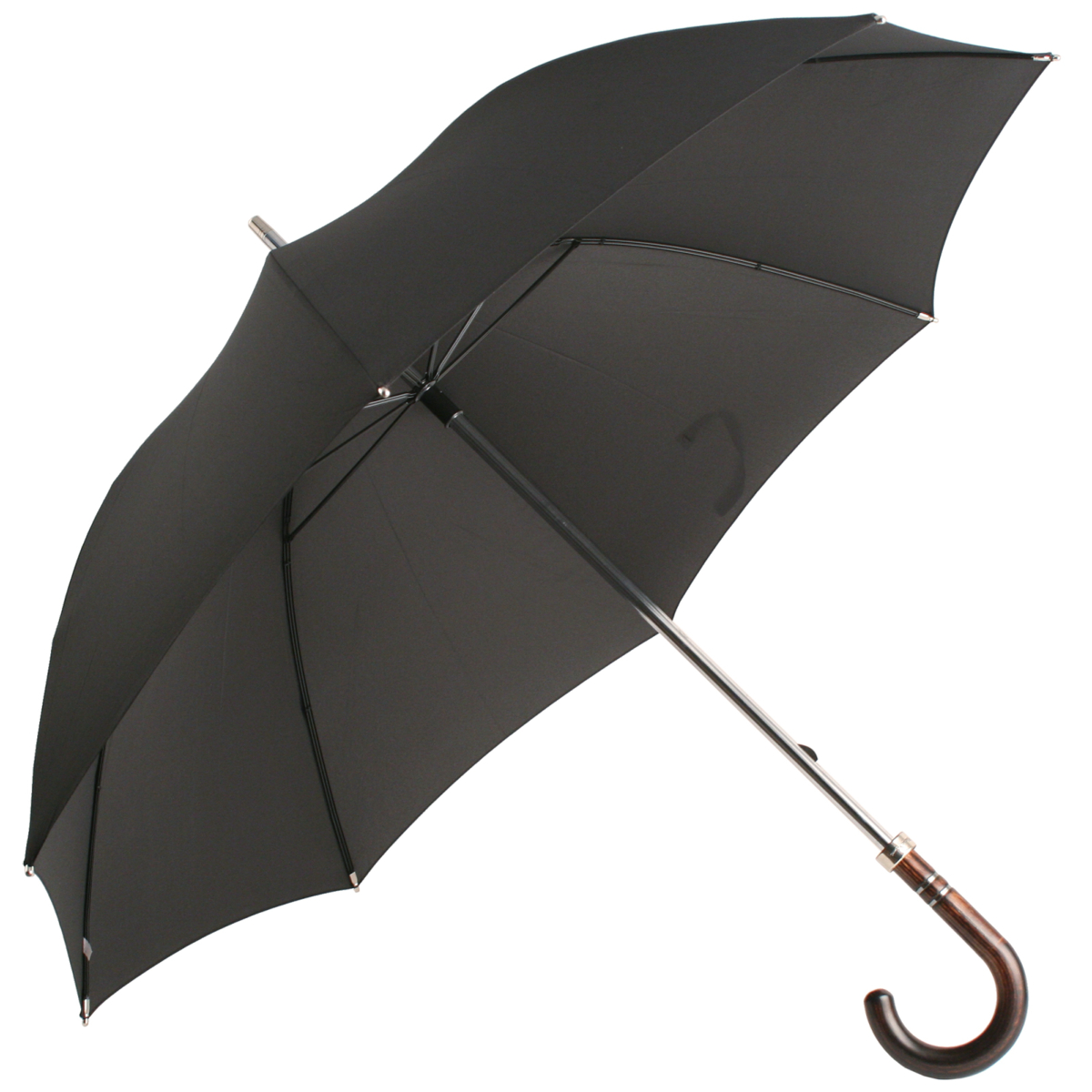 Smoked Acacia Crook Handled Umbrella | Brolliesgalore