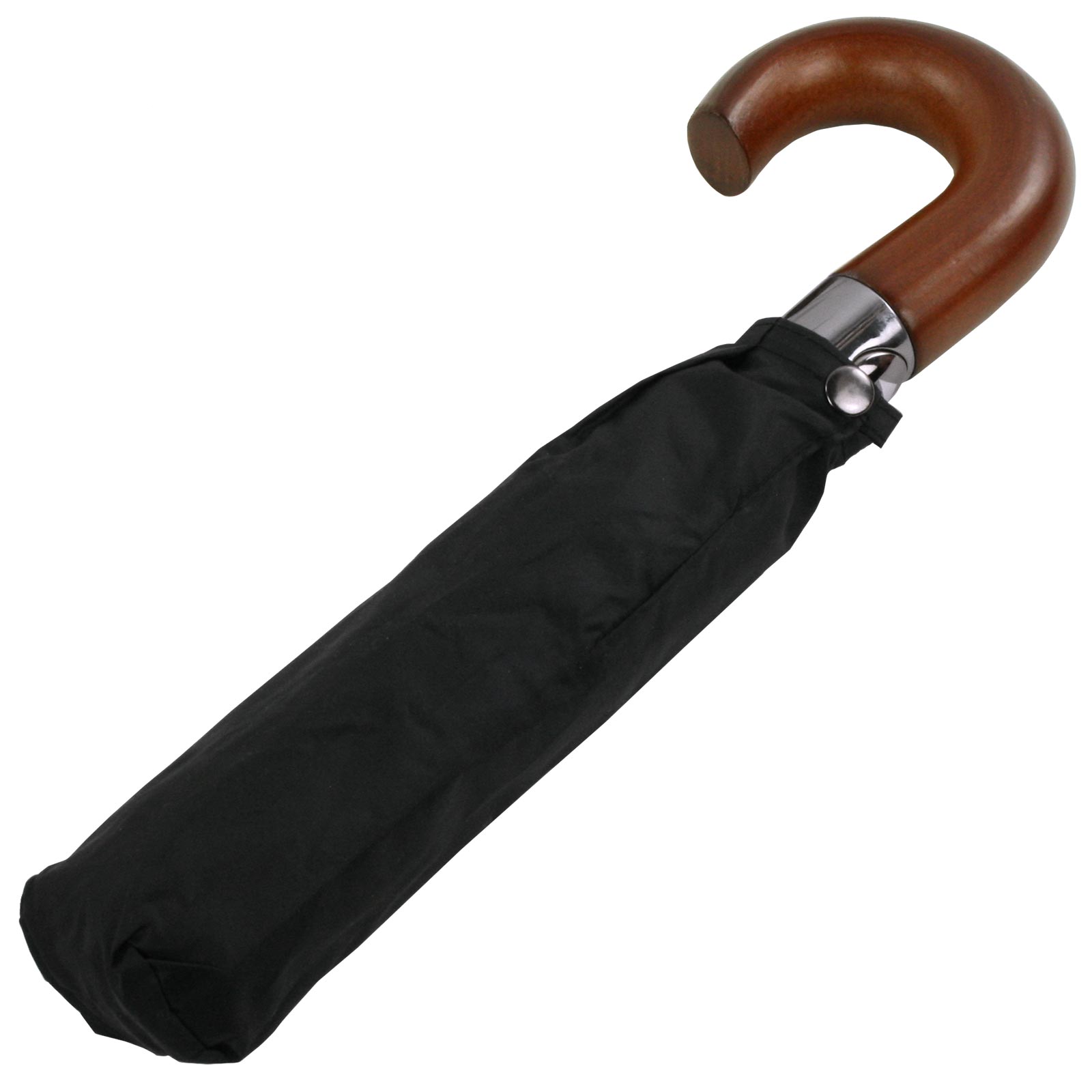 Gents Auto Open & Close Folding Umbrella - Black | Brolliesgalore