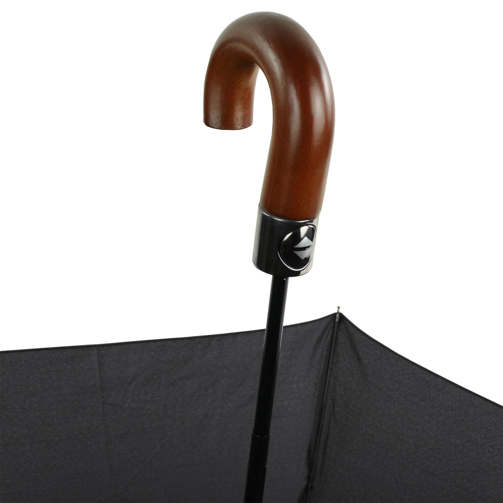 Gents Auto Open & Close Folding Umbrella - Black | Brolliesgalore