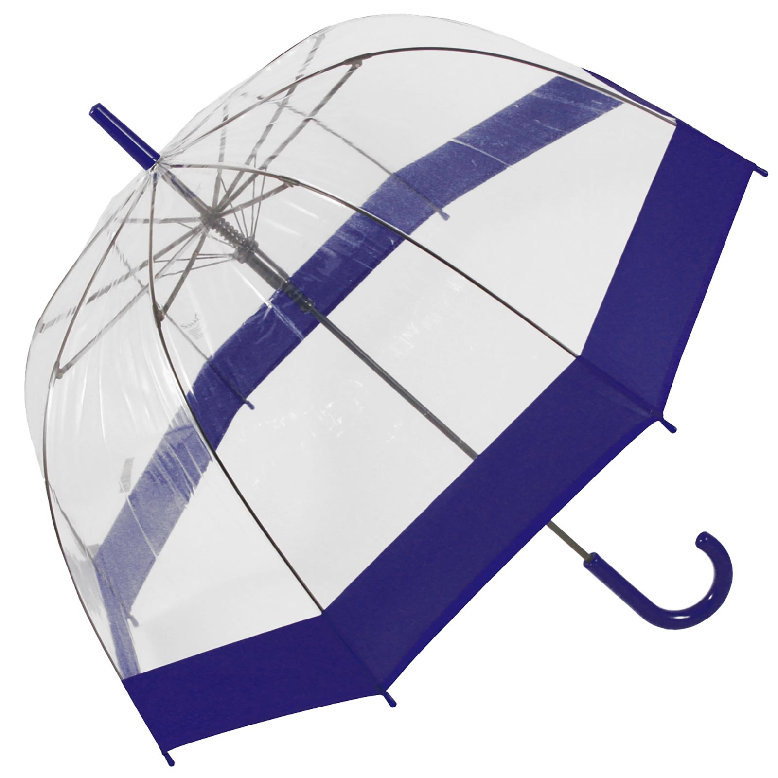 Navy Blue Soake Clear Dome Umbrella | Brolliesgalore