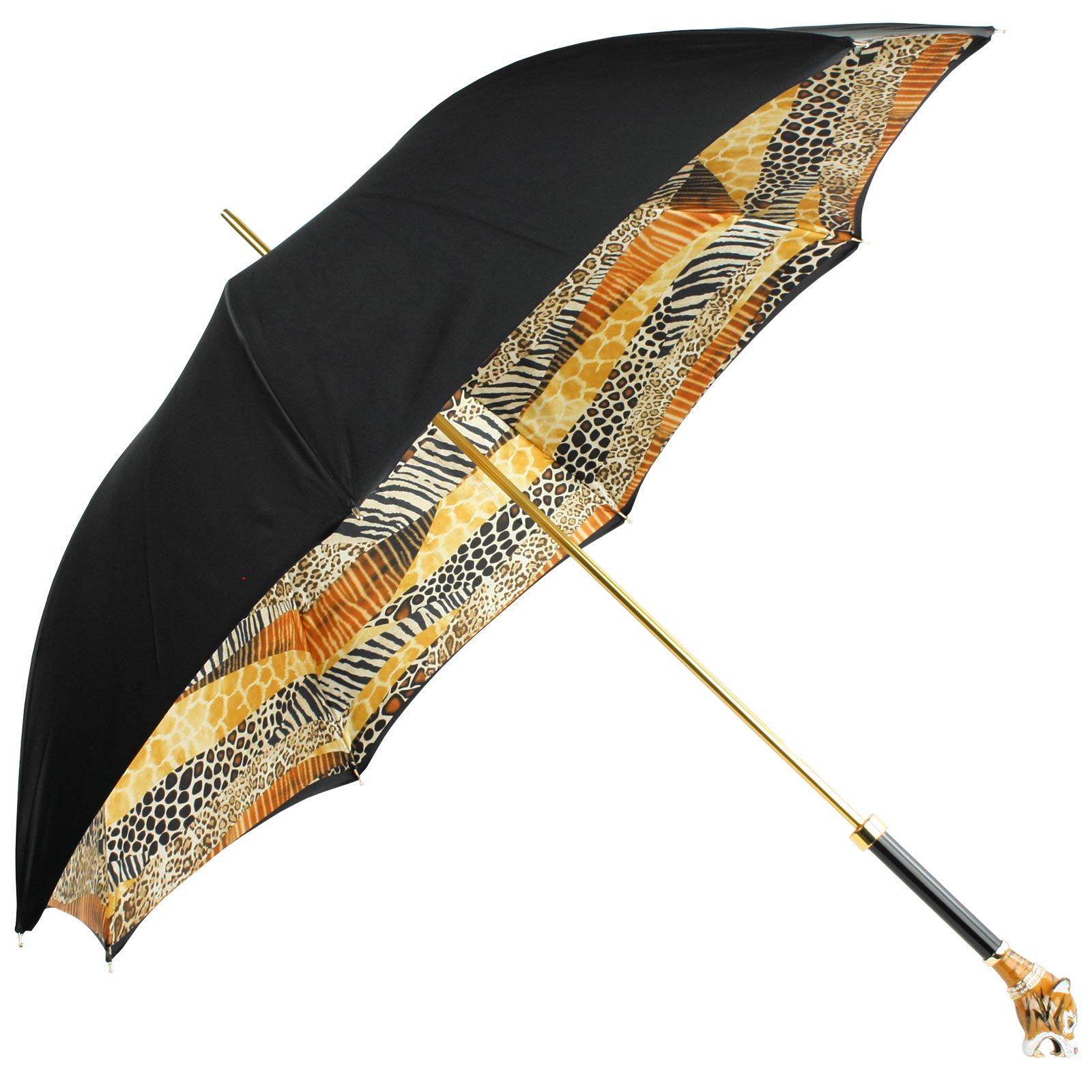 Luxury Pasotti Umbrella with Swarovski Crystals and Enamelled Siberian ...