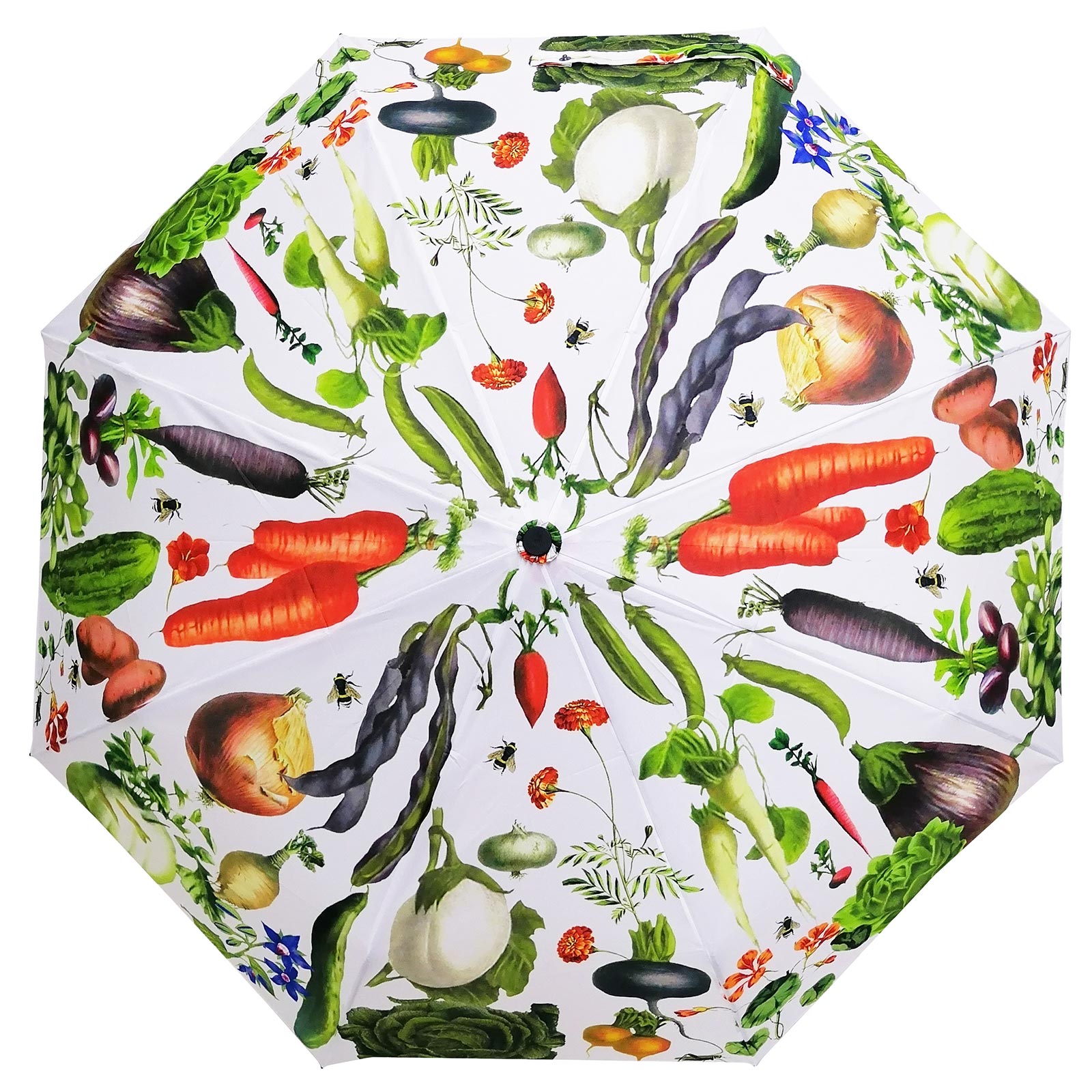 Rosehip Designs Jardiniere Folding Umbrella | Garden Veggies Auto Open ...