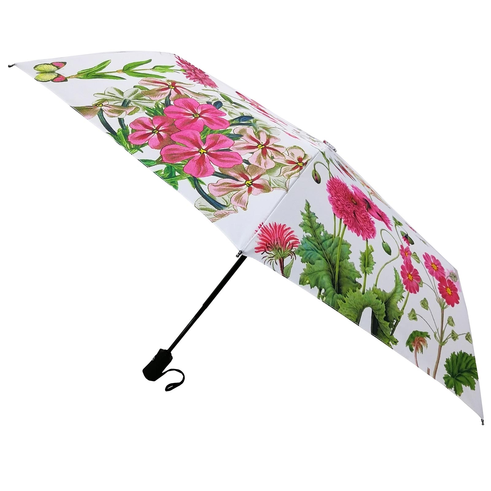Rosehip Designs Pink Sweetpea Umbrella | Elegant Floral Auto Open ...