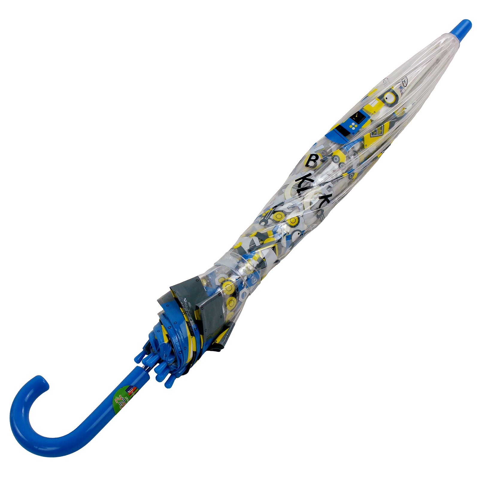 Bugzz PVC Dome Umbrella for Children - Robots | Brolliesgalore