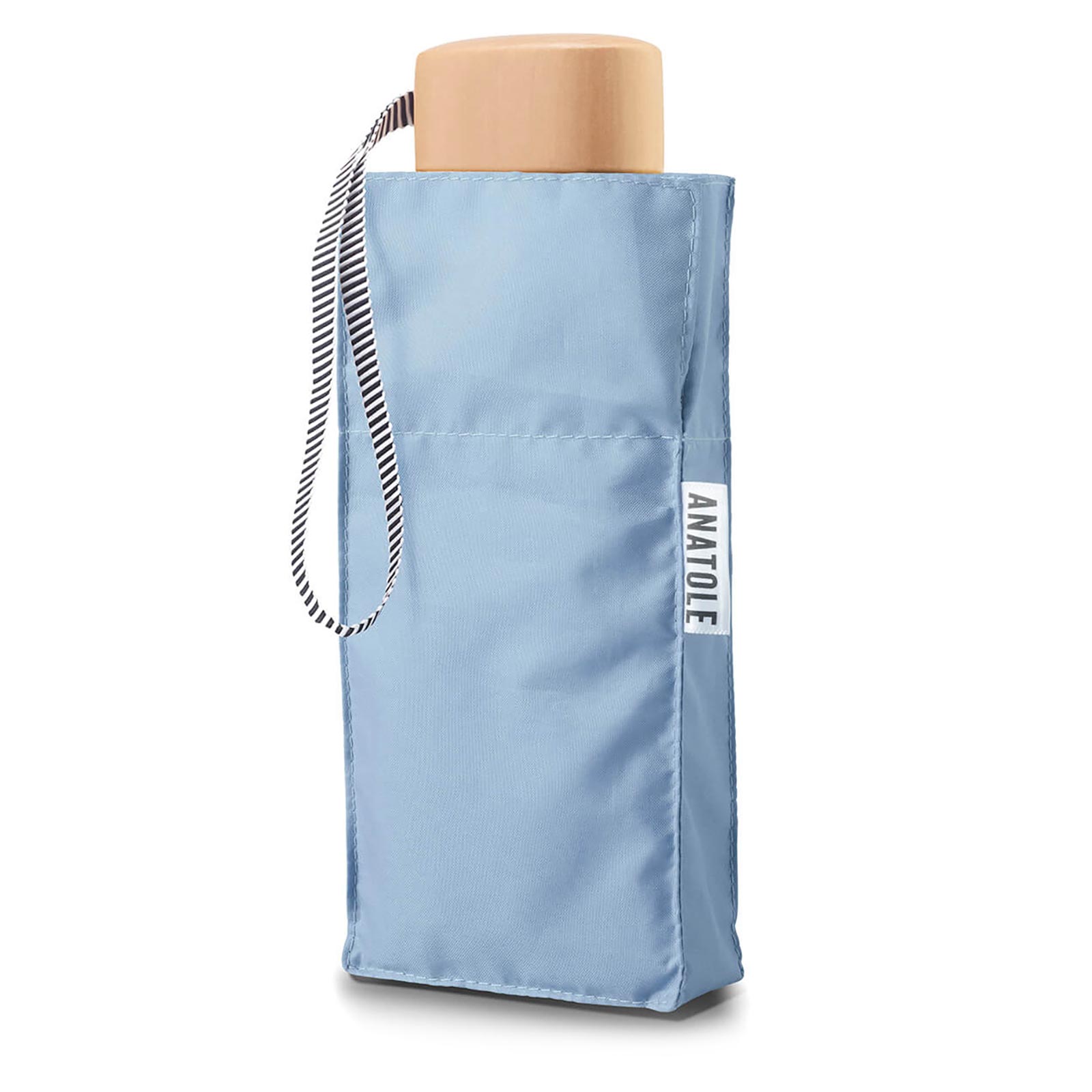 Sky Blue Folding Compact Umbrella by Anatole of Paris – ASTRID ...