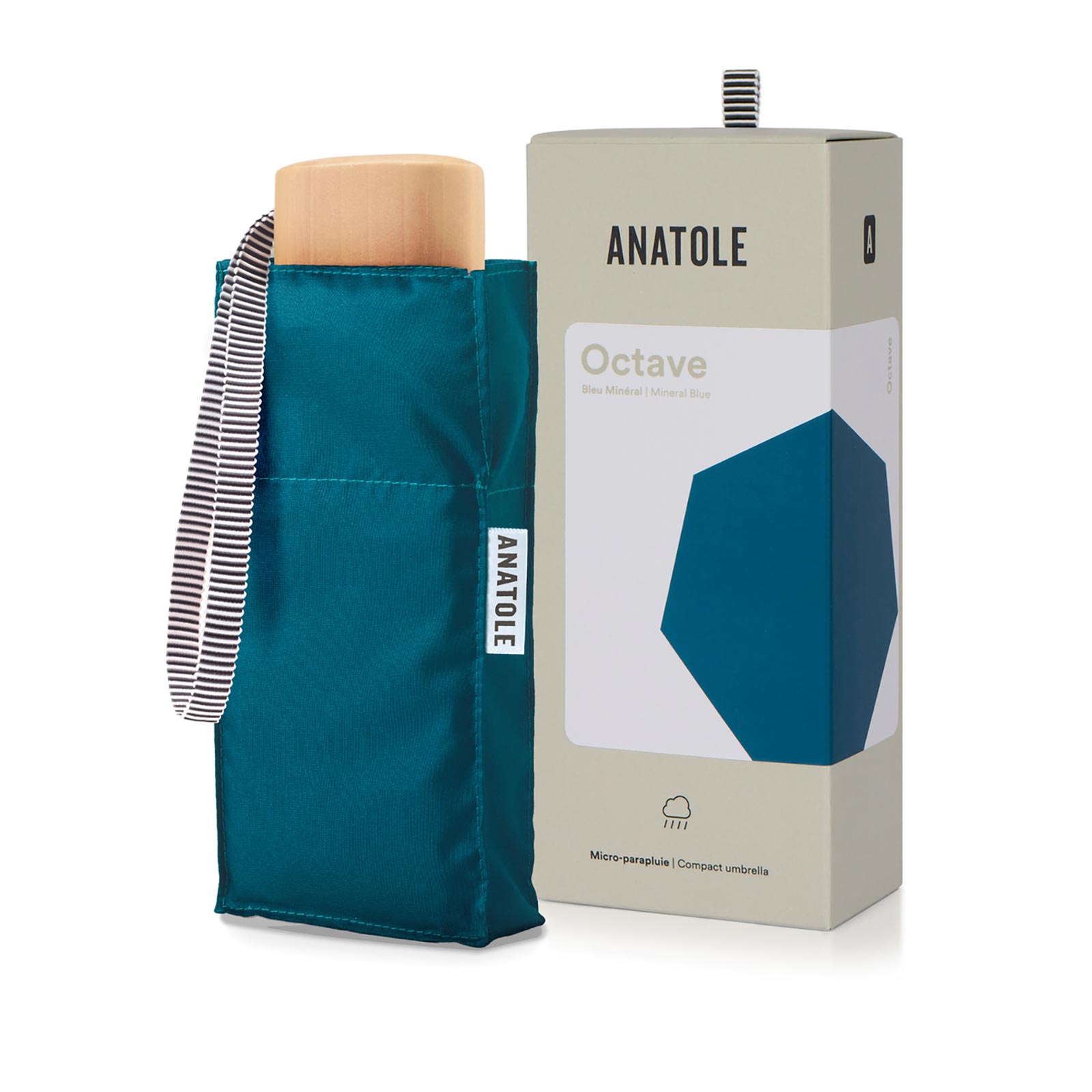 Mineral Blue Folding Compact Umbrella by Anatole of Paris – OCTAVE ...