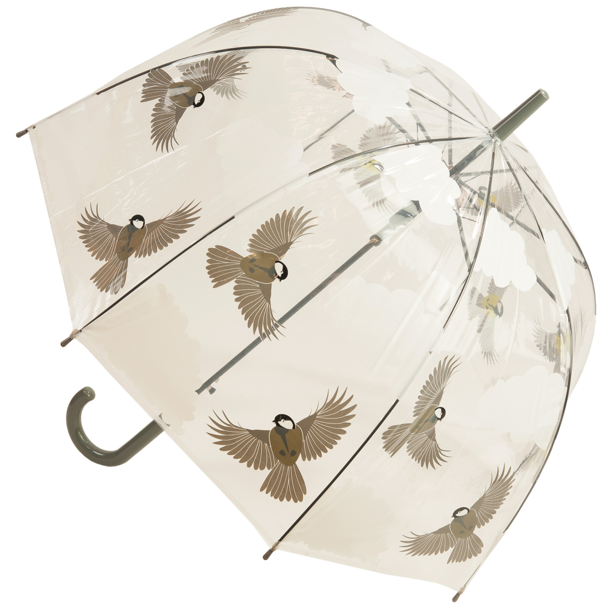 Fallen Fruits See-Through Umbrella - Birds in Flight | Brolliesgalore
