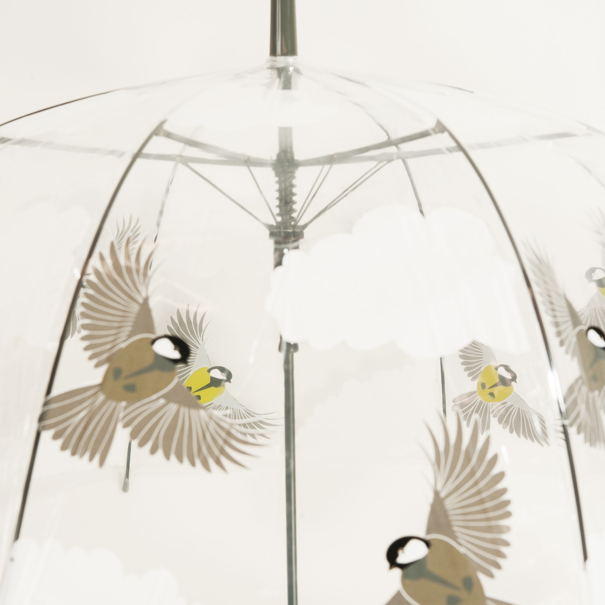 Fallen Fruits See-Through Umbrella - Birds in Flight | Brolliesgalore