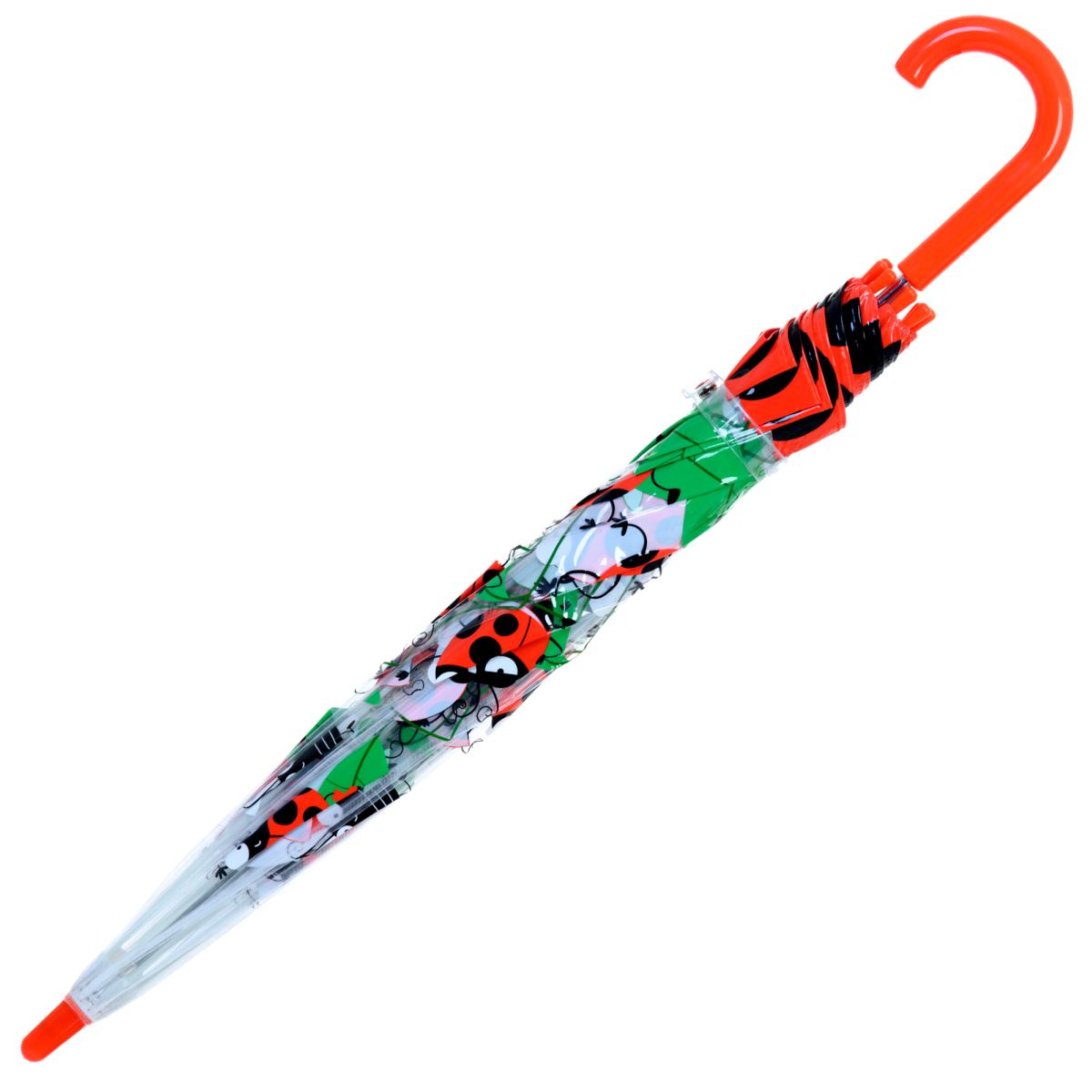 Bugzz PVC Dome Umbrella for Children - Spotty Ladybirds | Brolliesgalore