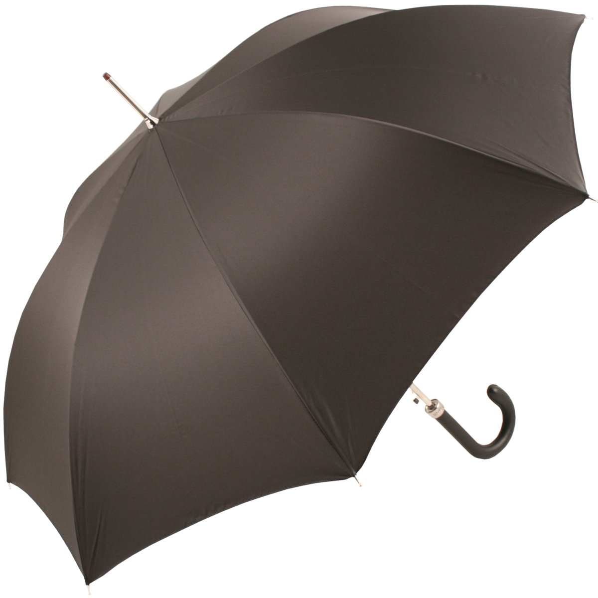 Luxury Gents Black Umbrella with Black Leather Handle by Pasotti ...