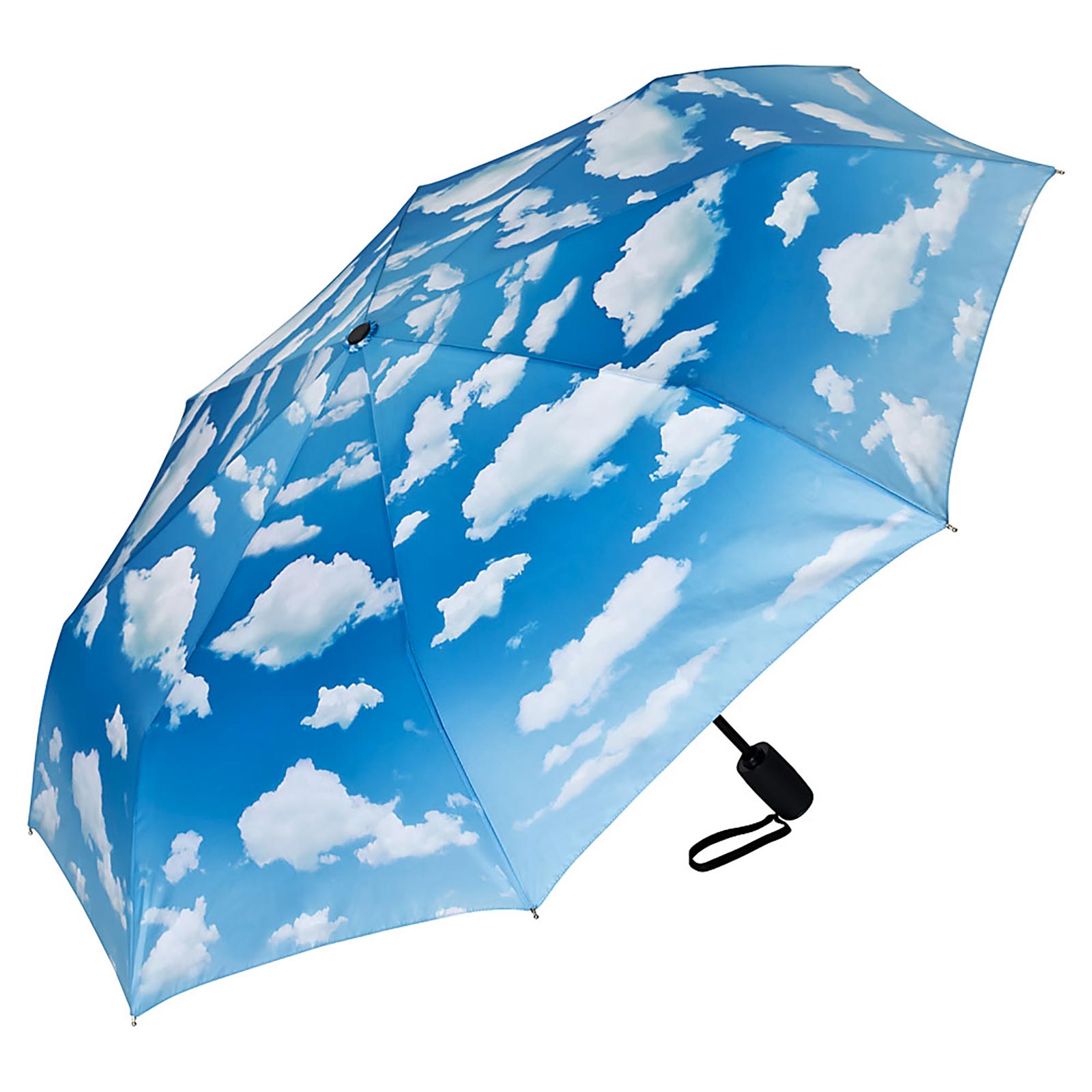 Summer Clouds Art Print Auto Open & Close Folding Umbrella | Brolliesgalore