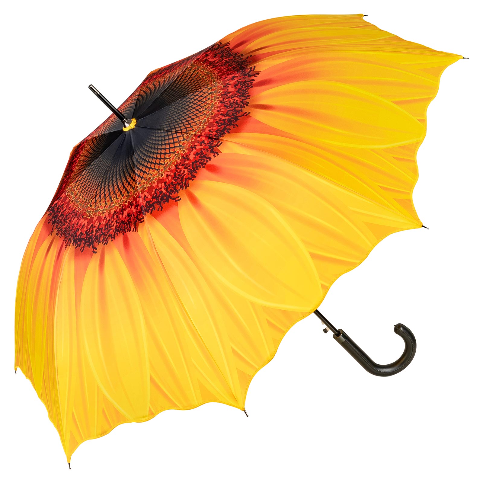 Flower Sunflower Art Print Walking Length Umbrella | Brolliesgalore