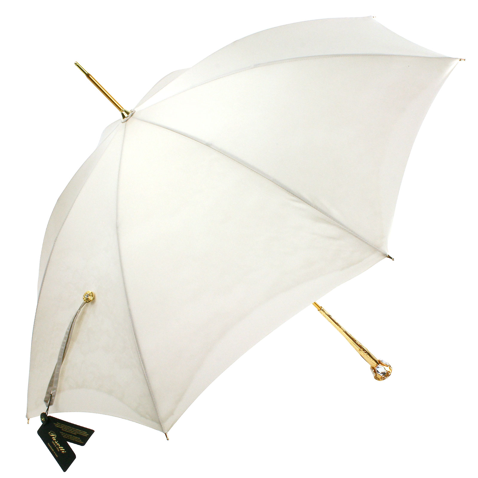 Elegance Ecru Wedding Parasol with Ivory Lace By Pasotti | Brolliesgalore