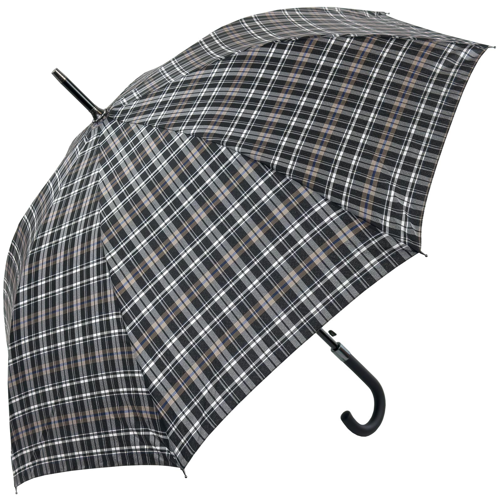 Everyday Tartan Walker Umbrella - Black | Brolliesgalore
