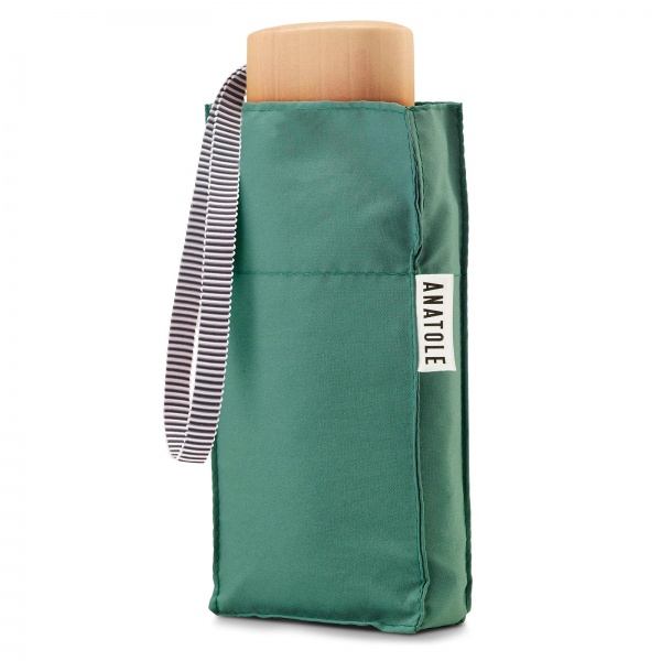 Olive Green Folding Compact Umbrella by Anatole of Paris – ELISE ...